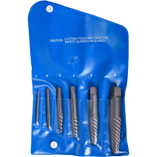 Union Butterfield Screw Extractor Kits - #1 to #6, Chromium Steel, 6 ...